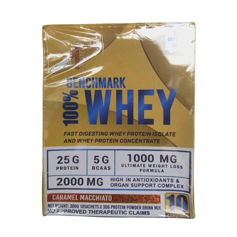 A1 Benchmark Whey 10svgs (Caramel Macchiato) | Lazada PH