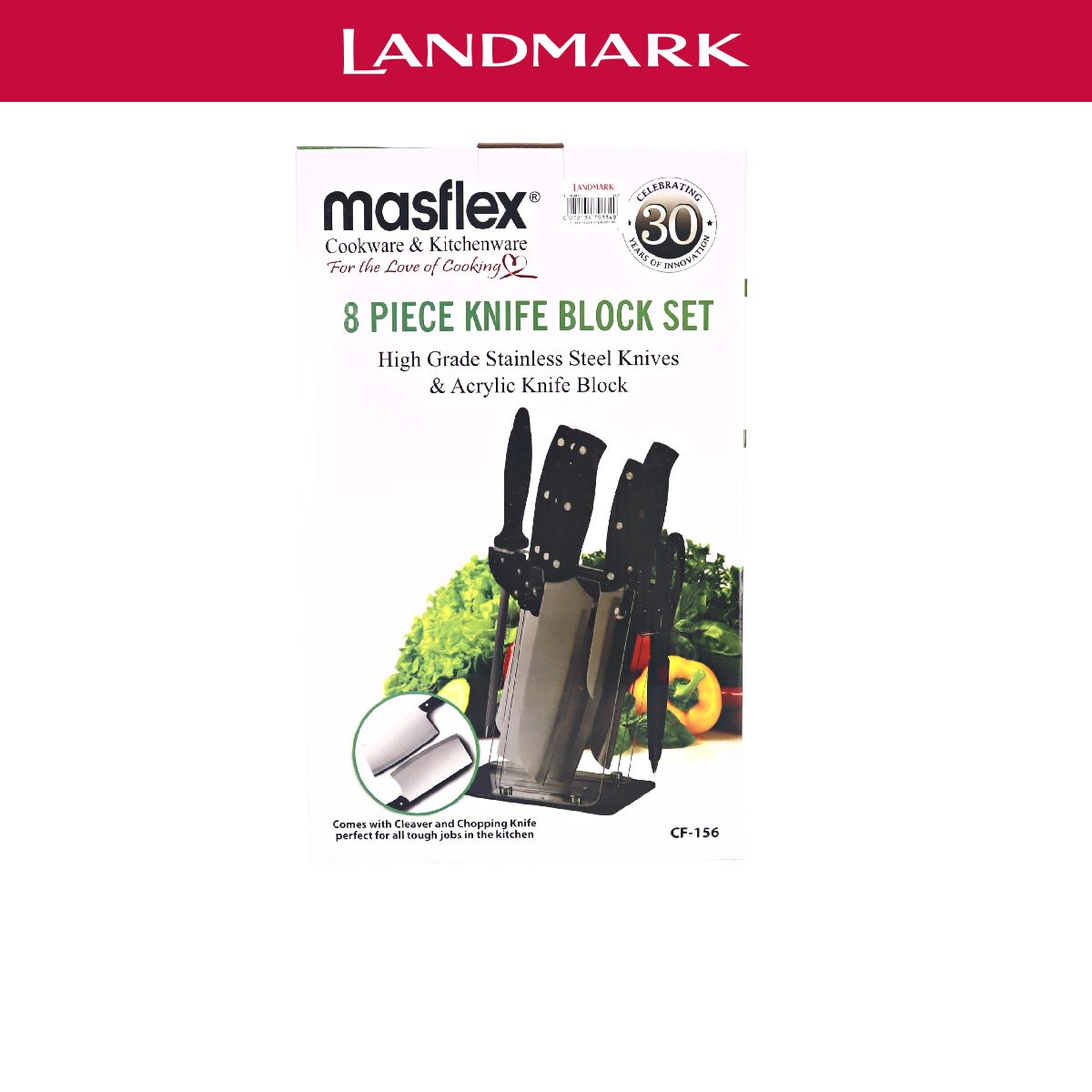 Masflex 8piece Knife Set with Acrylic Block | Lazada PH