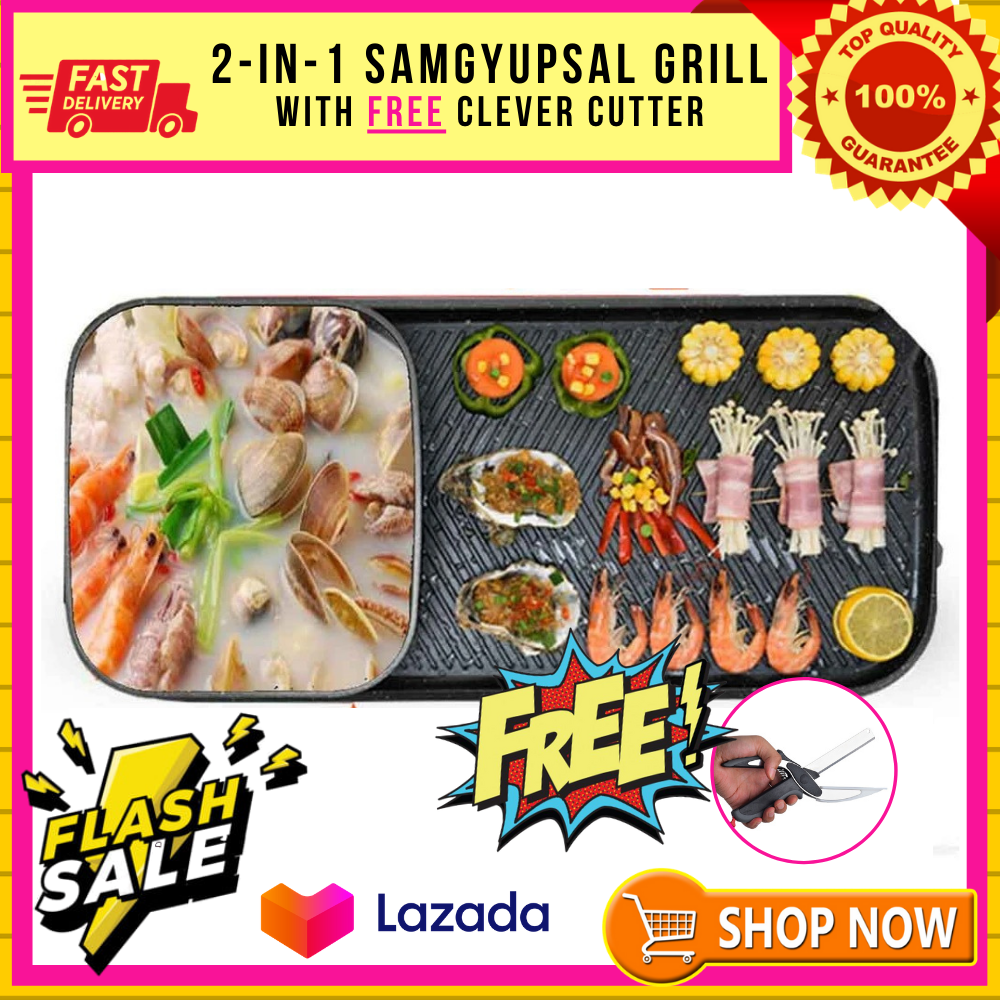 Loveleigh. Samgyup Grill Set with FREE 2-in-1 Meat Cutter. 2 in 1 ...
