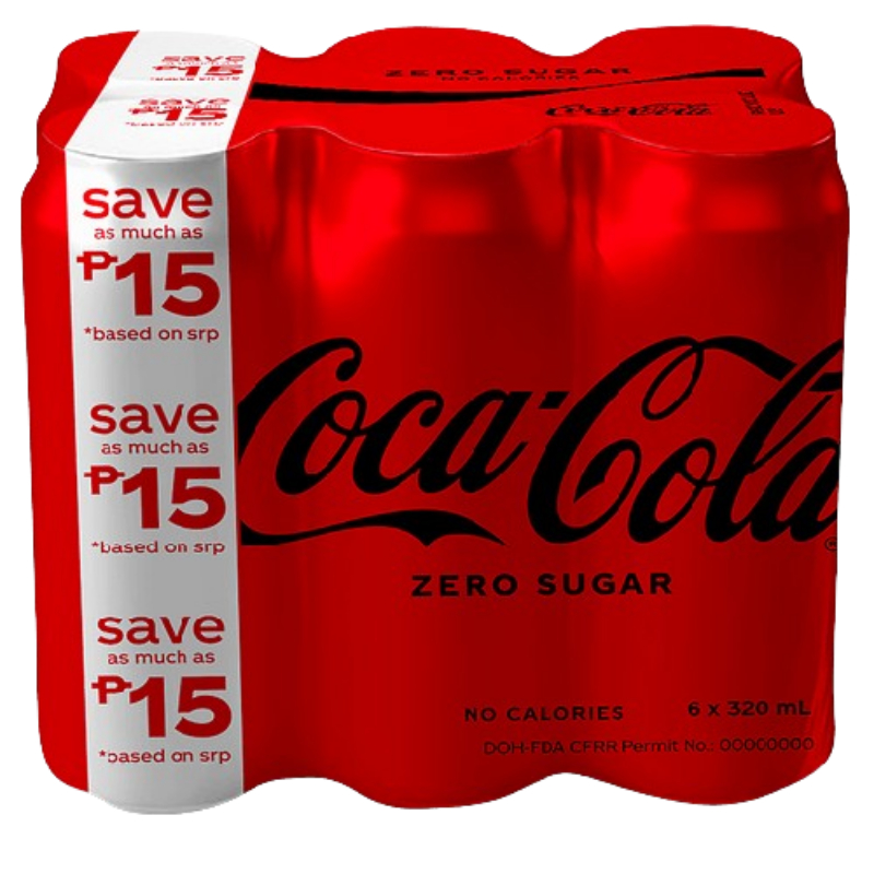 Coke Zero Sugar Softdrink Can 320ml x 6s Save P15 | Lazada PH