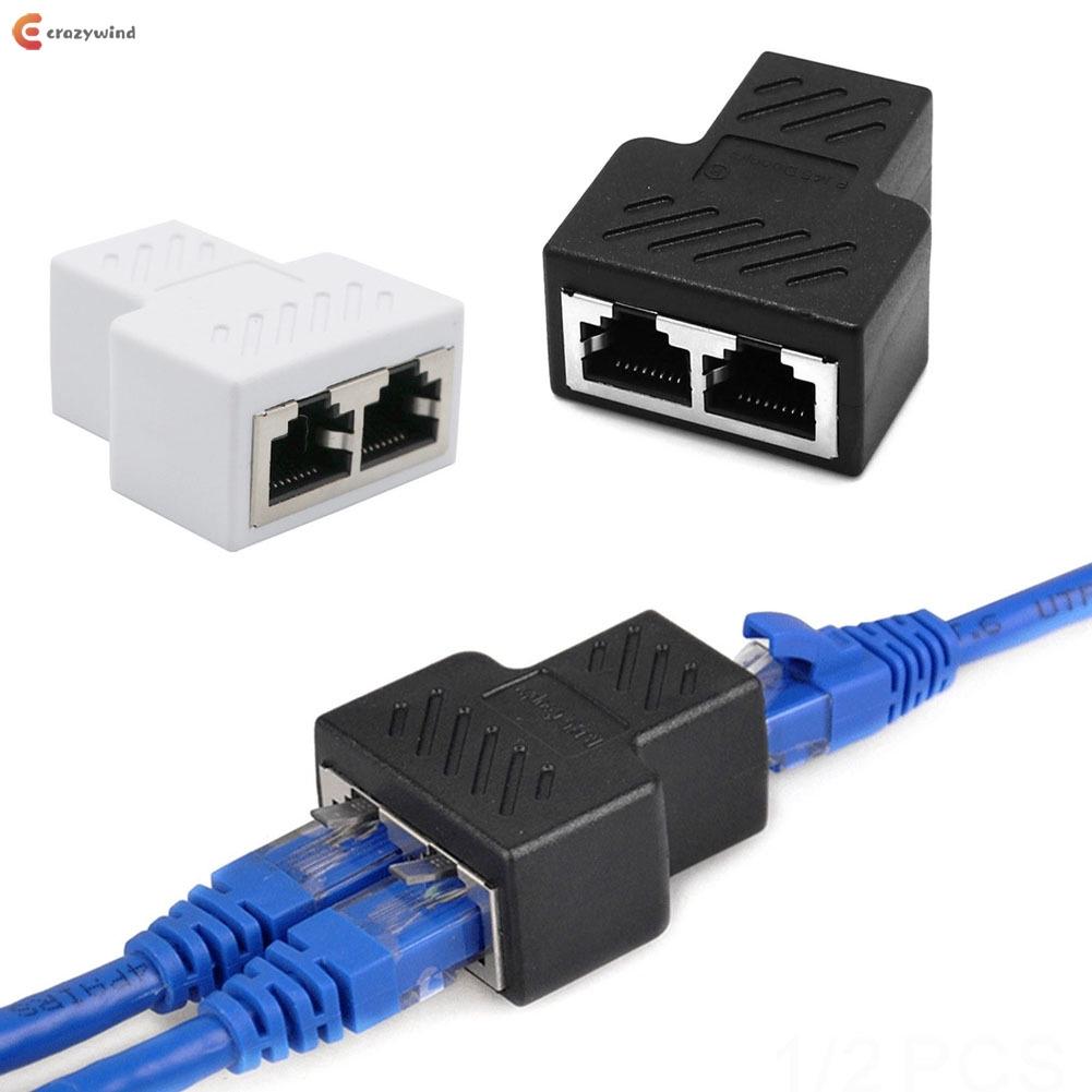 RJ45 Y Adapter Splitter 1to2 Dual Port CAT6 Ethernet Cable LAN Cable ...