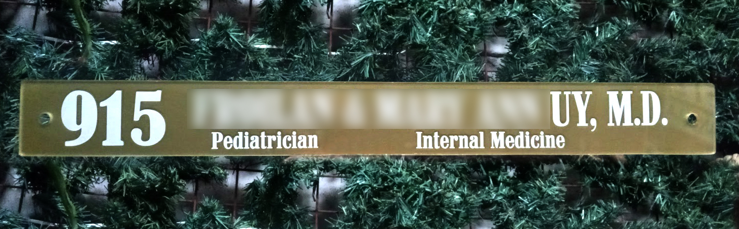 CUSTOMIZED SIZE Acrylic Signage for OFFICE ROOM SIGNAGE / HOSPITAL ...