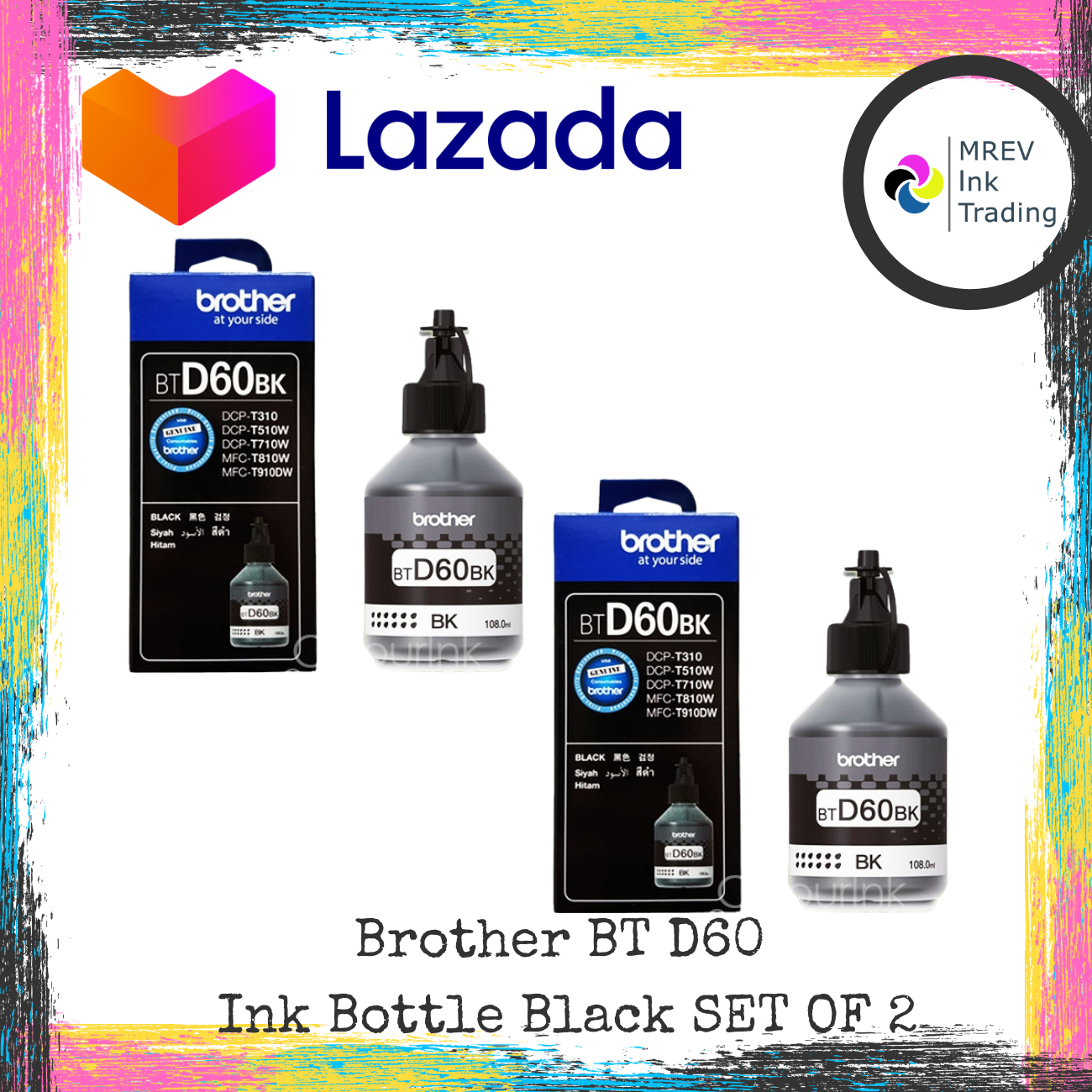 Brother BT D60 Ink Bottle Black SET OF 2 | Lazada PH