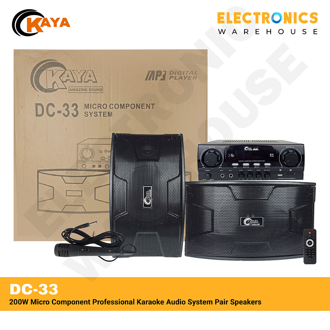 Kaya DC-33 Micro Component Professional Karaoke Audio System with ...