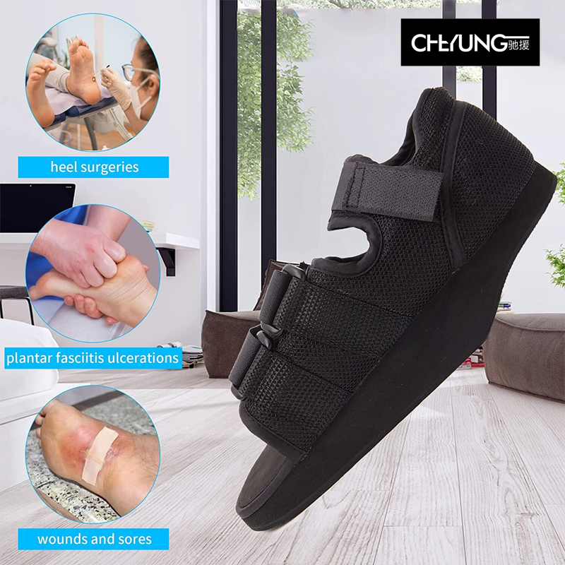 Post-op Shoes Heel Wedge Healing Shoe Lightweight Heel Relief Medical ...