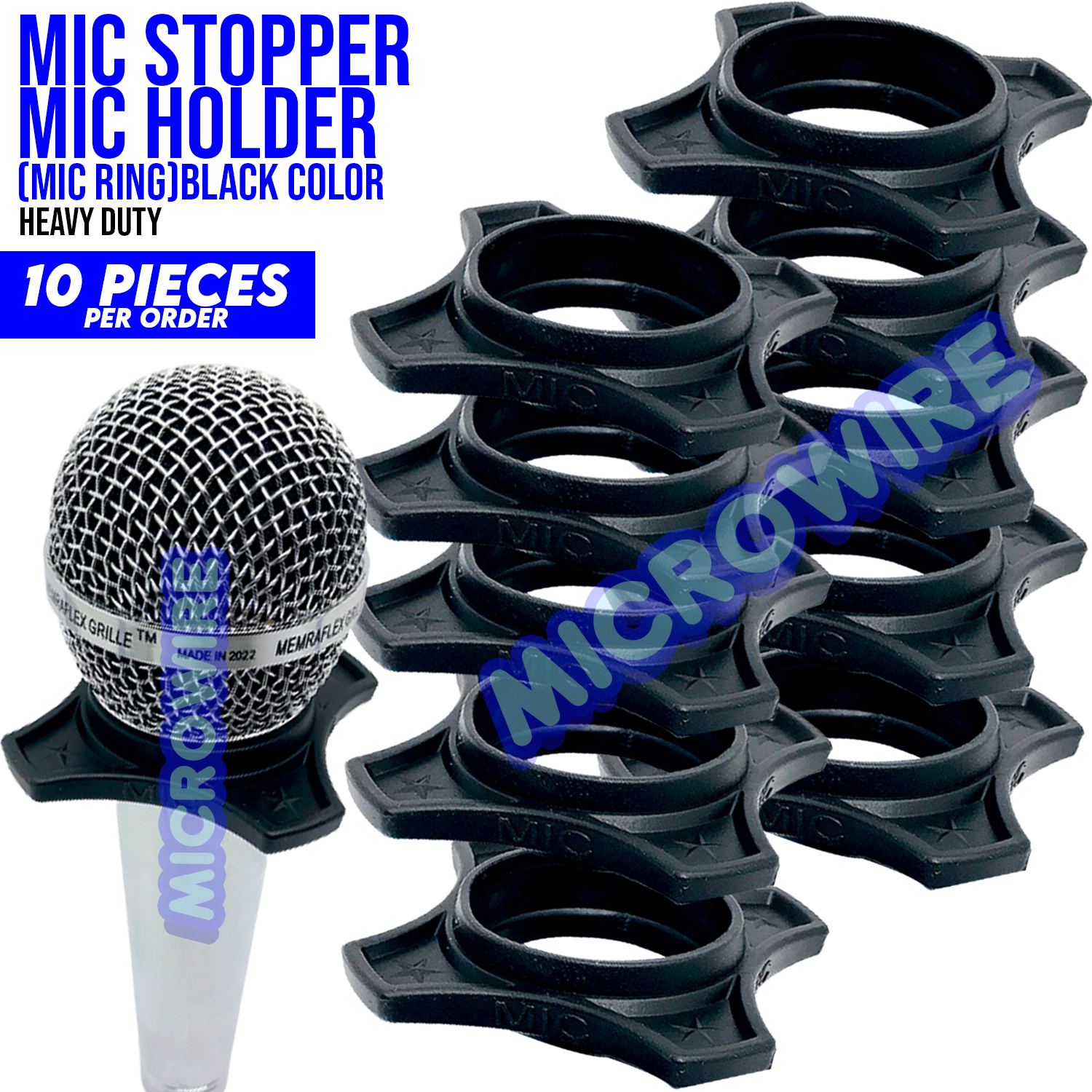 Microphone Stopper/ Microphone Holder Black Color (Ring Only) | Lazada PH