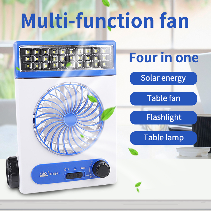 ASPOR Portable Rechargeable Solar Emergency Fan LED Rechargeable ...