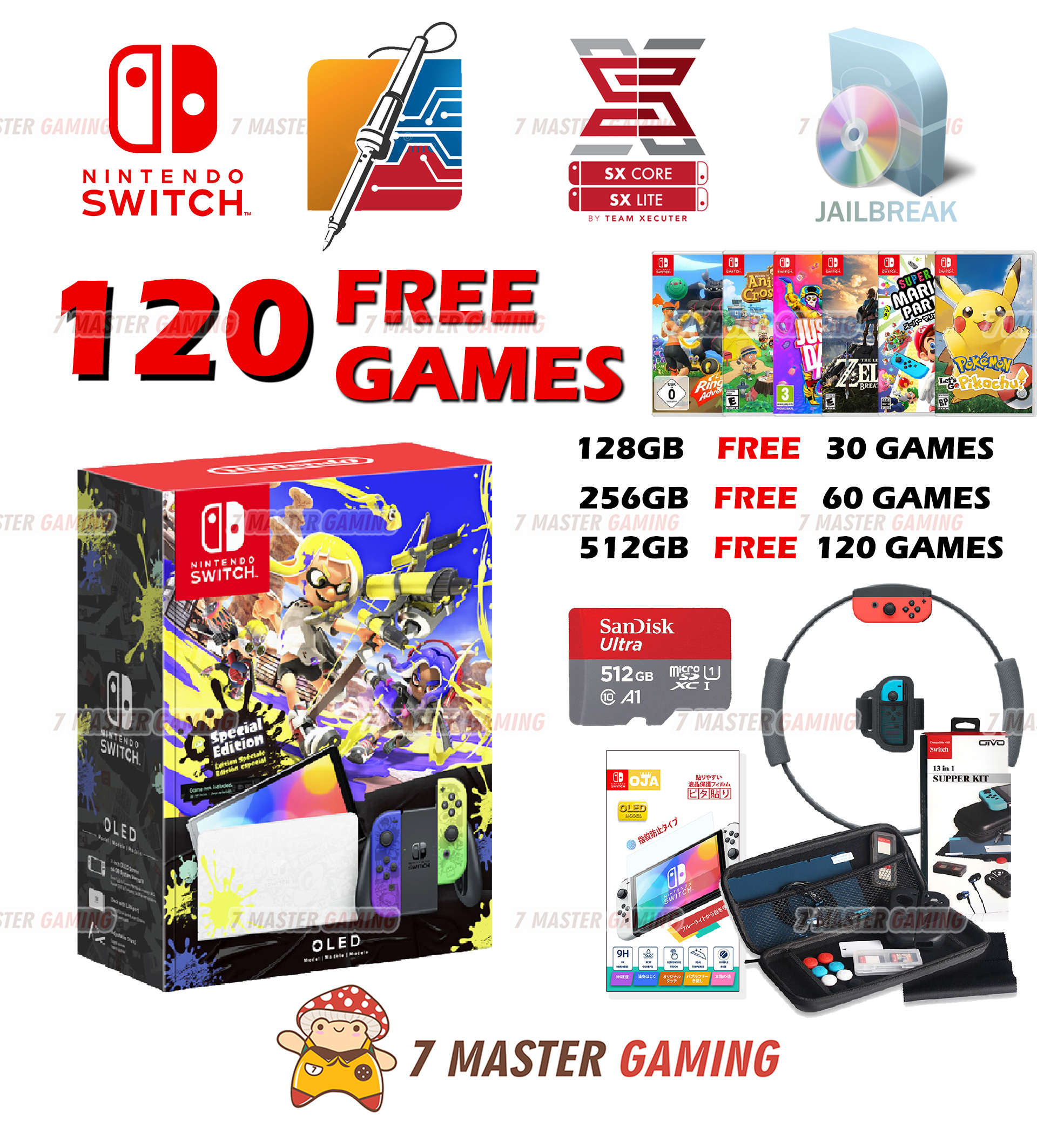 Nintendo Switch OLED / V2 jailbreak-SX core jailbreak system with games ...