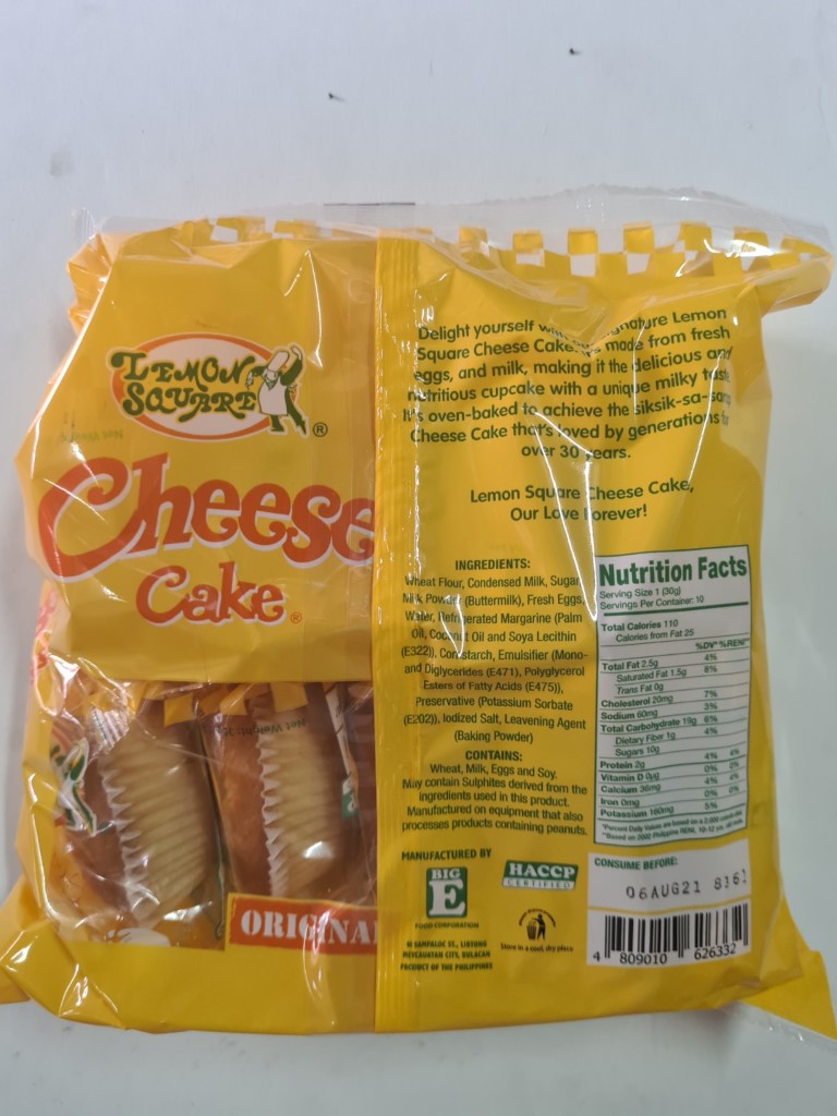 Filipino Online Grocery Store Lemon Square Cheese Cake