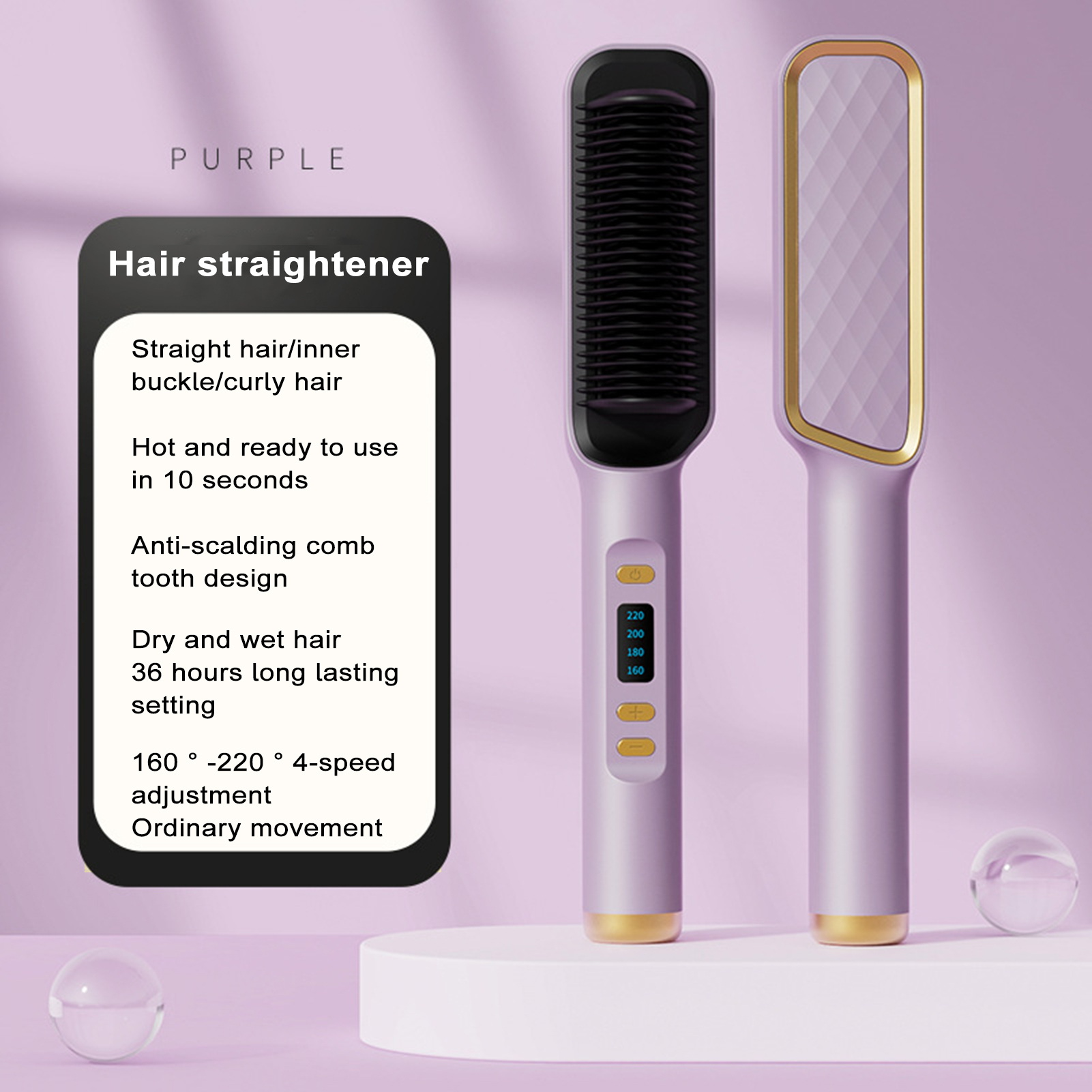 Straight board clamp for household straight hair combs and curling ...