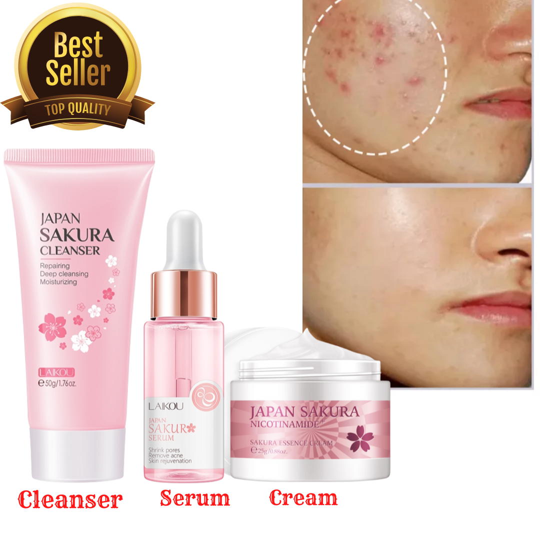 BUNDLE Sakura Skincare [Cleanser + Serum + Cream] Pimple Remover pimple ...