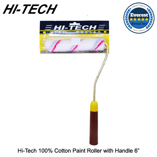 Hitech Cotton Mini Paint Roller with Handle (Choose size 4" and 6 ...