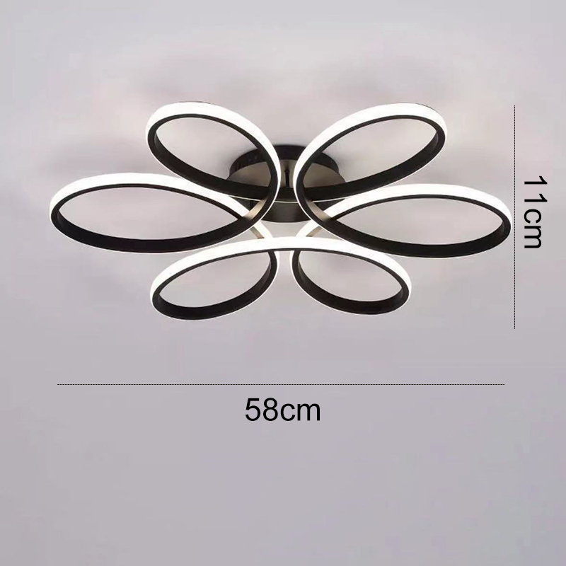 Modern Flower LED Ceiling Light Nordic Tri Color Ceiling Lamp For ...