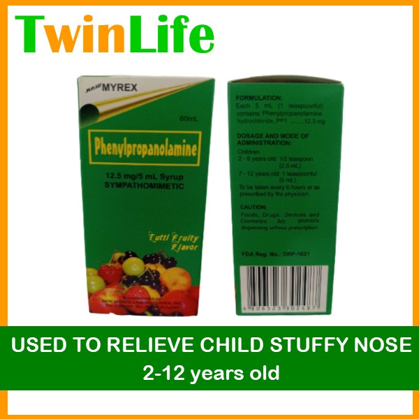 Myrex Nasal Decongestant 60mL PPA for Kids | Lazada PH