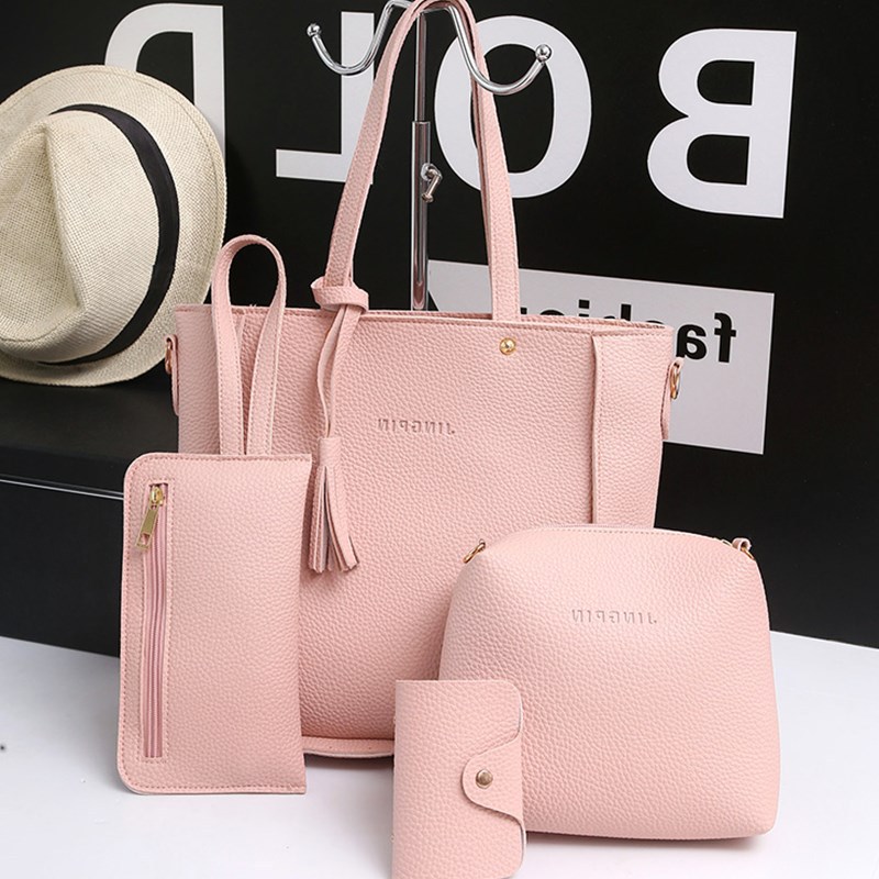 JL I3-4 1301 4 in 1 Jingpin Leather Shoulder Bag with Sling Bag For ...