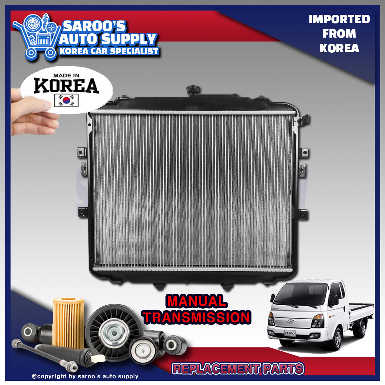 Radiator For H100 (04-19) , Made In korea , Replacement , Brand New ...