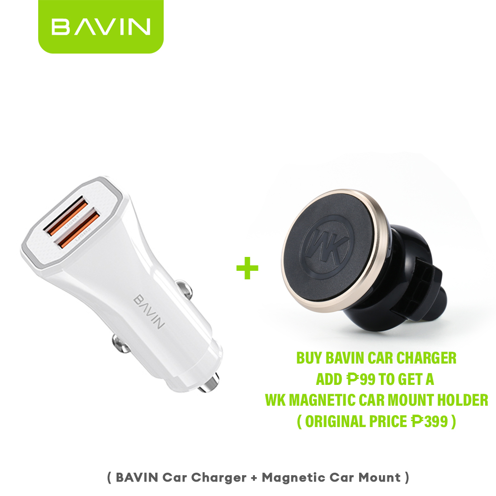BAVIN PC897 Car Charger Dual USB Port Fast Charging For Various Mobile ...
