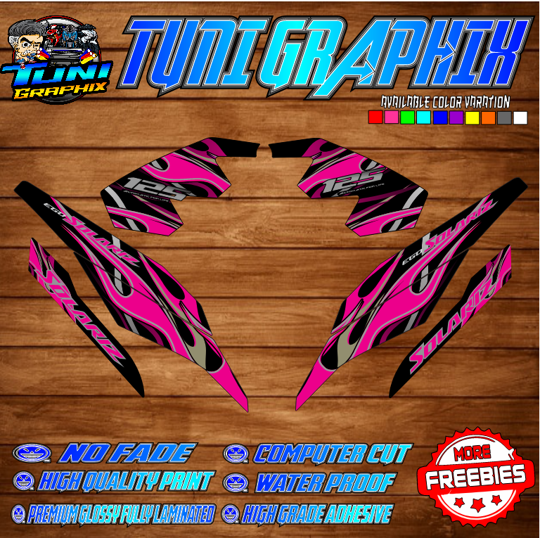 MIO I 125 M3 SOLARIZ DECALS FLAME DECALS W/ FREEBIES | Lazada PH