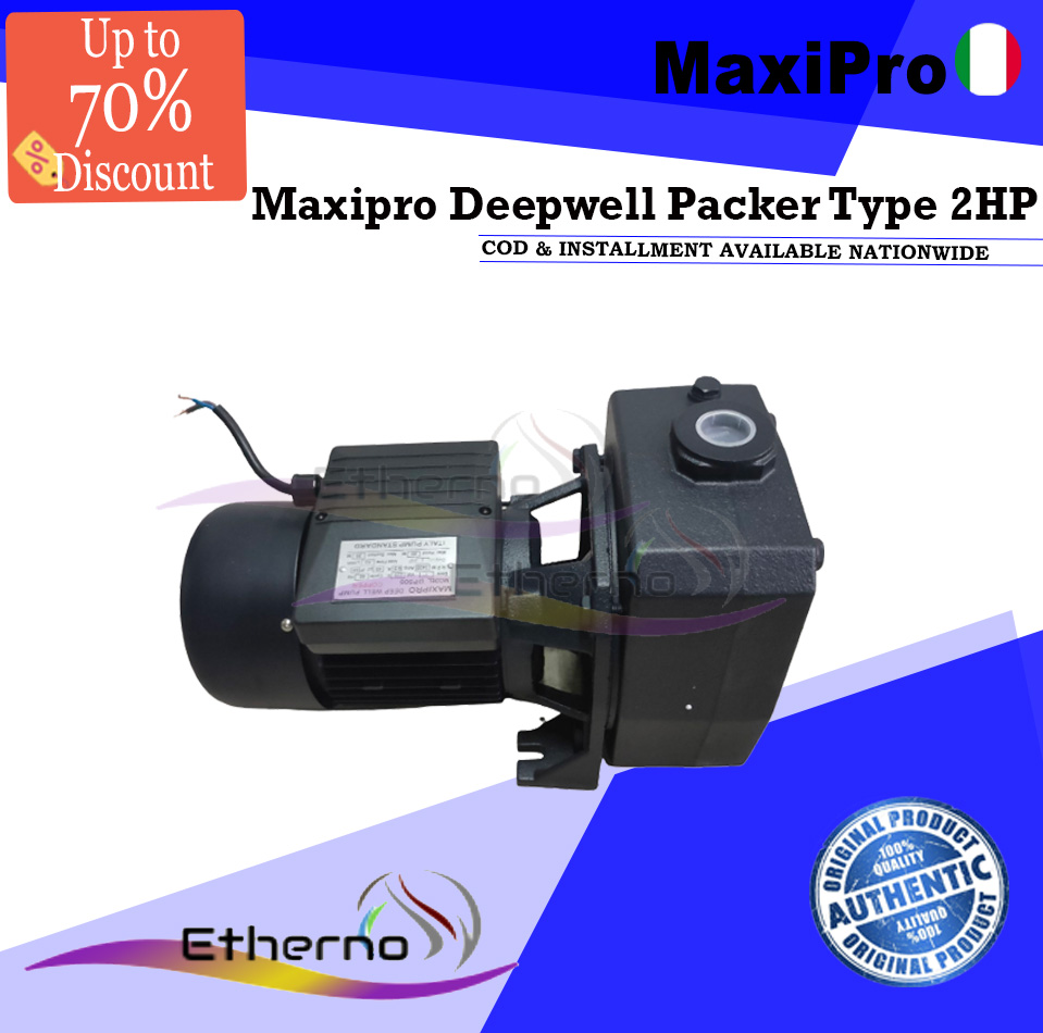 MAXIPRO Electric Deepwell Water Pump 2.0-HP with Adapter & Ejector ...