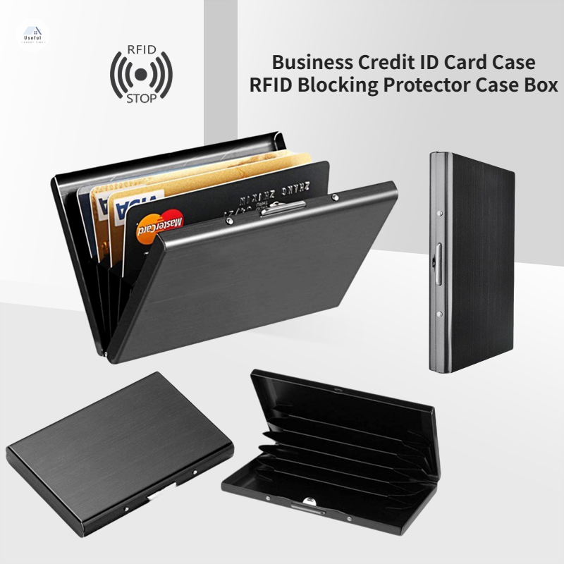 Ready Stock Stainless Steel Card Box Pvc Credit Card Box Men's Metal ...