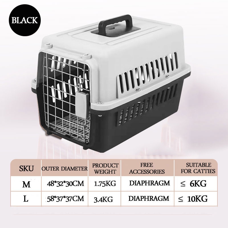 Pet carrier travel cage dog cat crates airline approved Breathable and ...