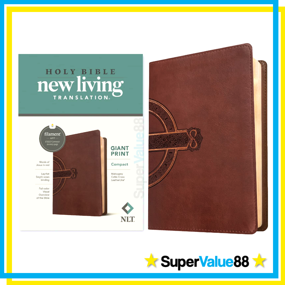 NLT Compact Giant Print Filament Bible (Elegant Rose Gold Leatherlike ...