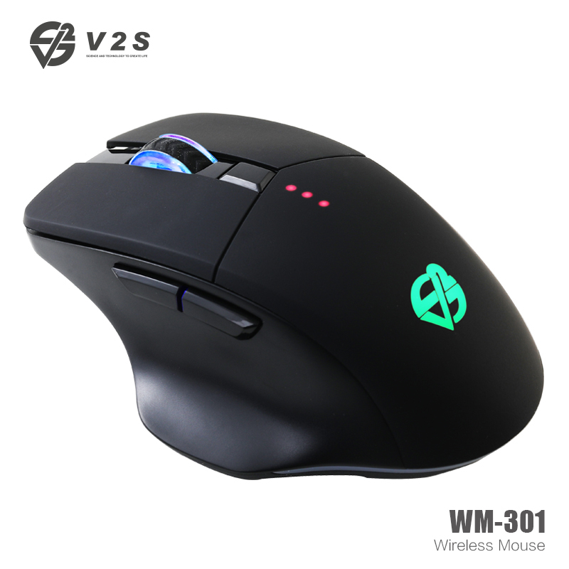 V2S WM-301 Rechargeable Wireless Mouse 2.4G Ergonomic Silent Click For ...