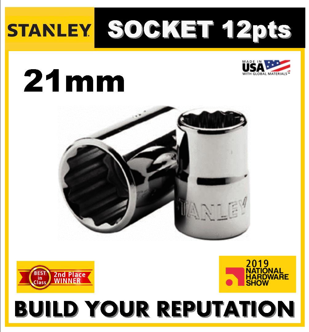 Stanley Socket Bits 21mm x 12pts x 1/2 Drive CRV Socket Wrench parts ...