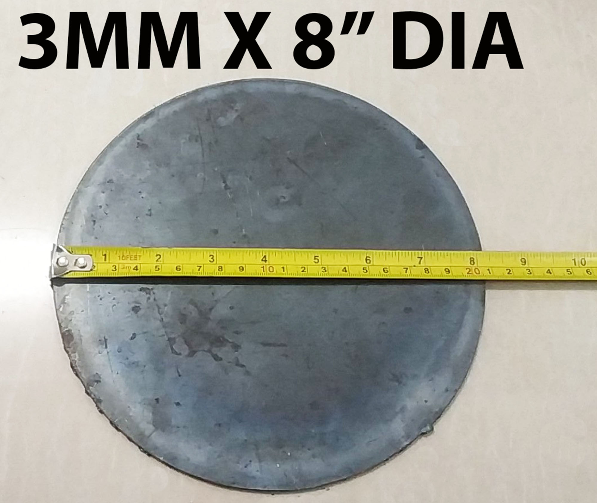 MS BASE PLATE 3MM X 8" MILD STEEL CIRCLE ...