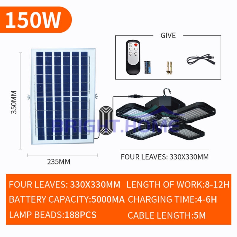 firefly rechargeable fan Solar chandelier 100W 200W Solar Light Indoor ...
