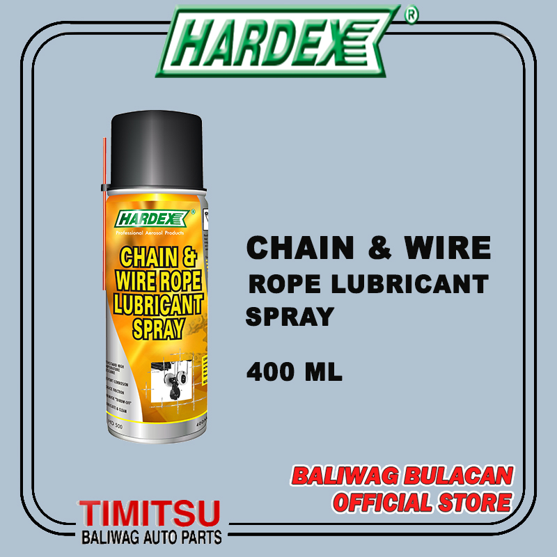 HARDEX CHAIN & WIRE ROPE LUBRICANT SPRAY 400ML PART NO. HD500 / HD-500 ...