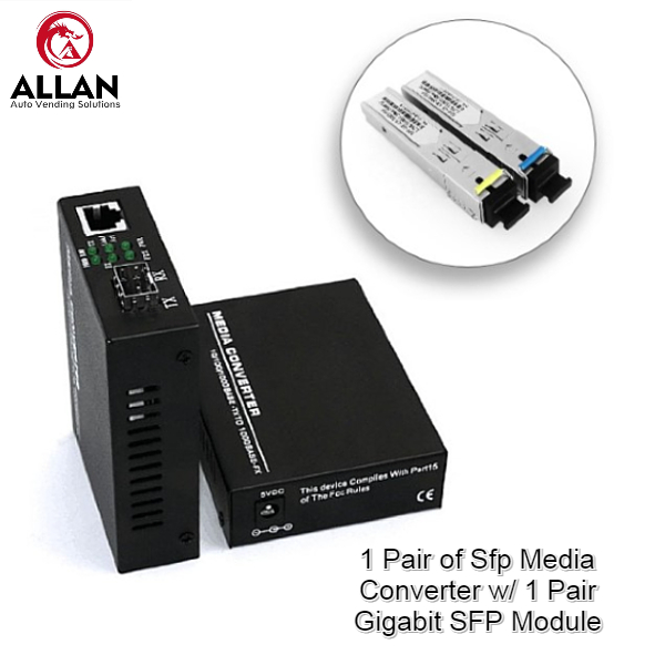 Allan (Gigabit) Media Converter "SFP" Transceiver Module 1000Mbps Fast ...