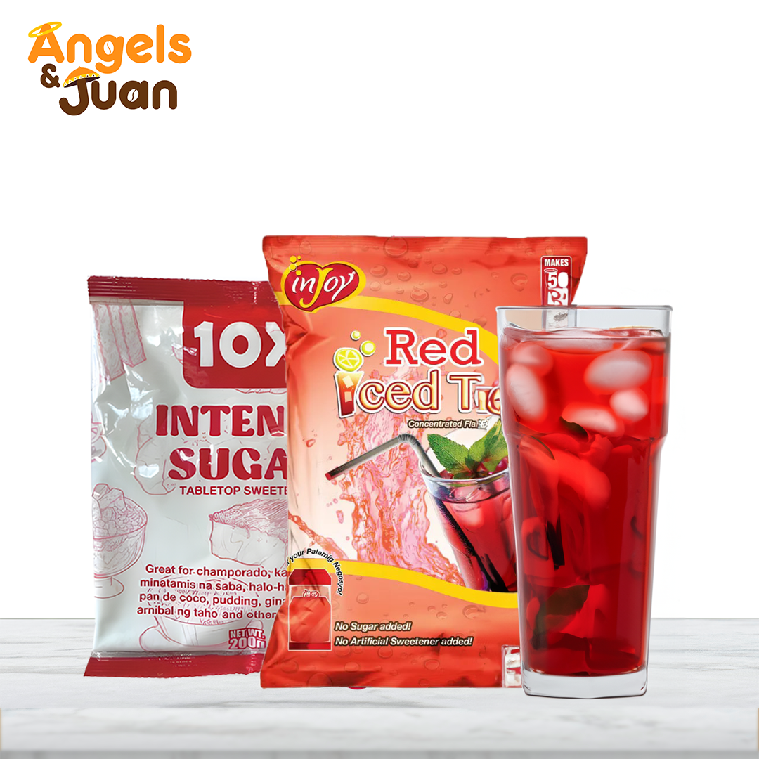 InJoy Red Iced Tea Concentrated Juice Palamig Powder 200g w/ Intense Sugar Tabletop Sweetener ...