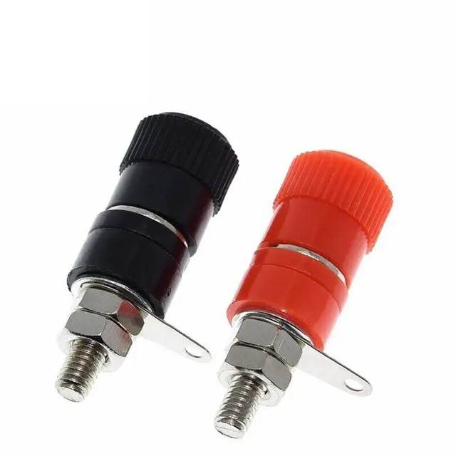 1Set Red + Black Binding Post Plug Connectors Banana Socket Plug ...