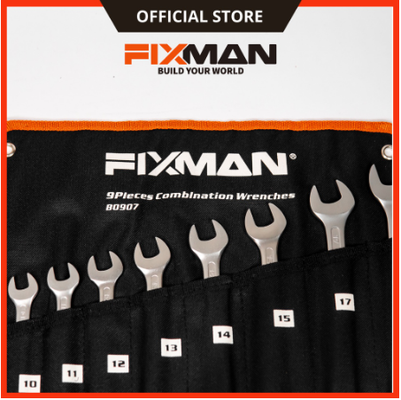 FIXMAN 9 Pcs. Combination Wrench Set (8,10,11,12,13,14,15,17,19mm) | Lazada PH