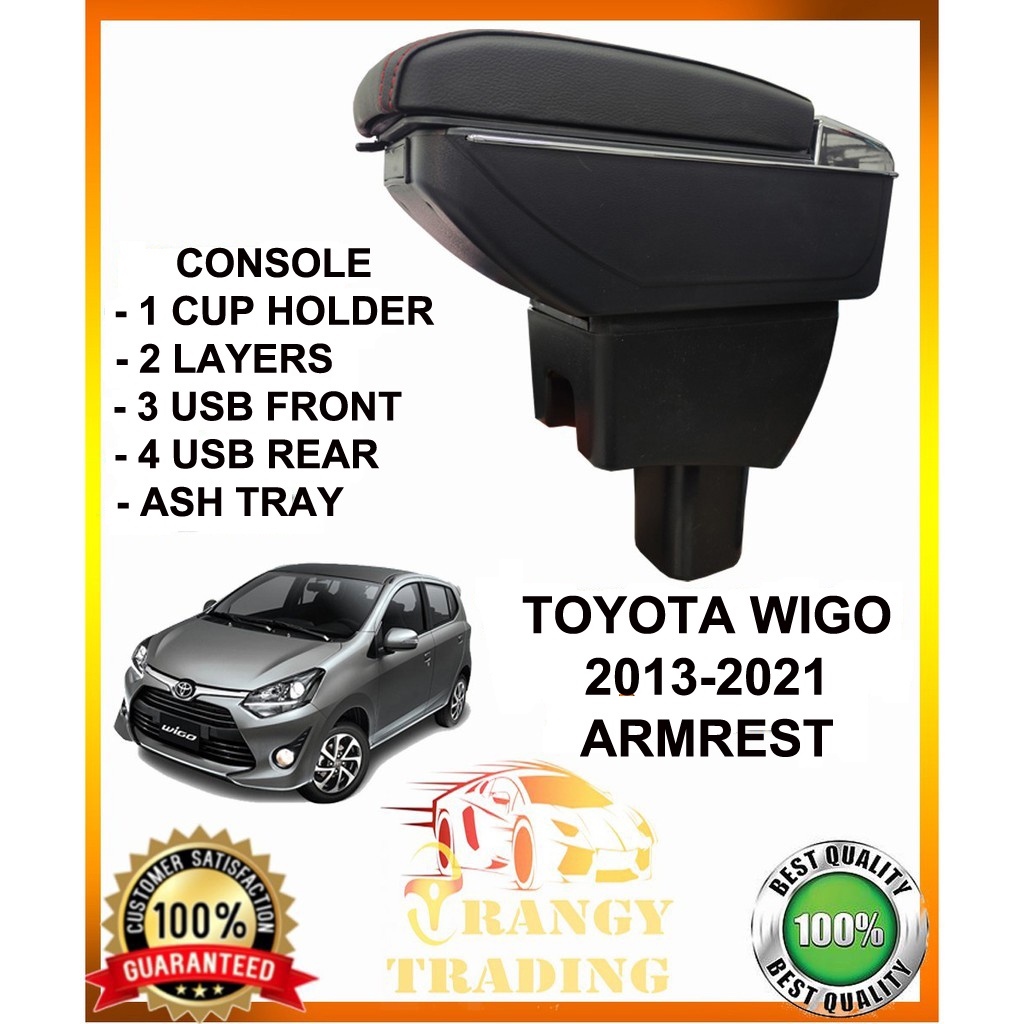 Toyota Wigo 2013 to 2023 Arm rest Console Box 2014 2015 2016 2017 2018 ...