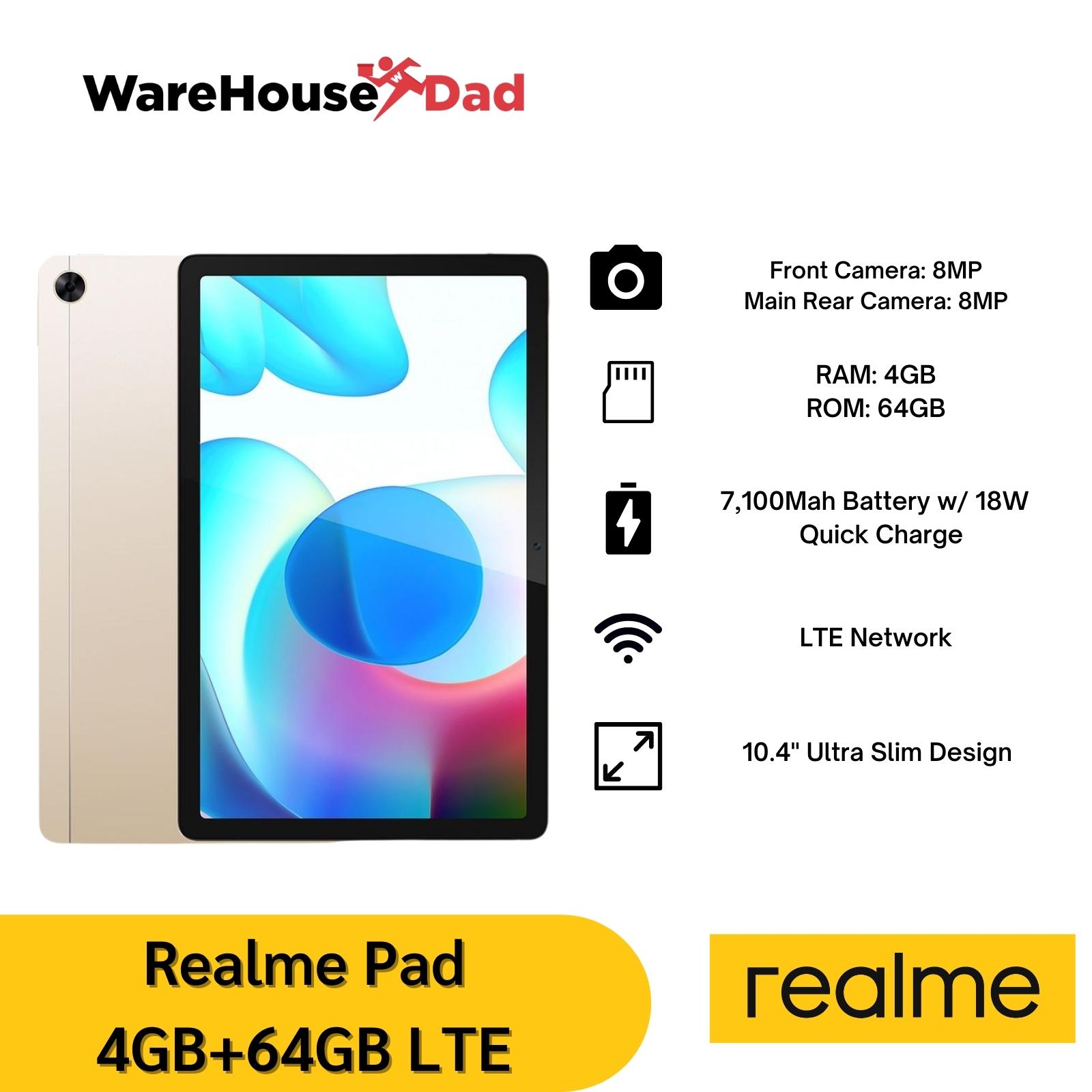 Realme Pad LTE TABLET | 4GB RAM + 64GB ROM | 6GB RAM + 128GB ROM ...