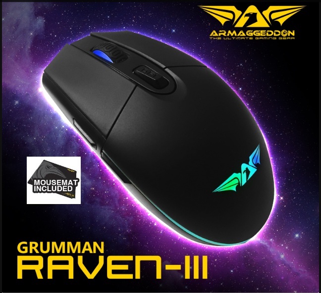 Armaggeddon Grumman Raven III 5 Button + 2way Click Scroll RGB Gaming ...
