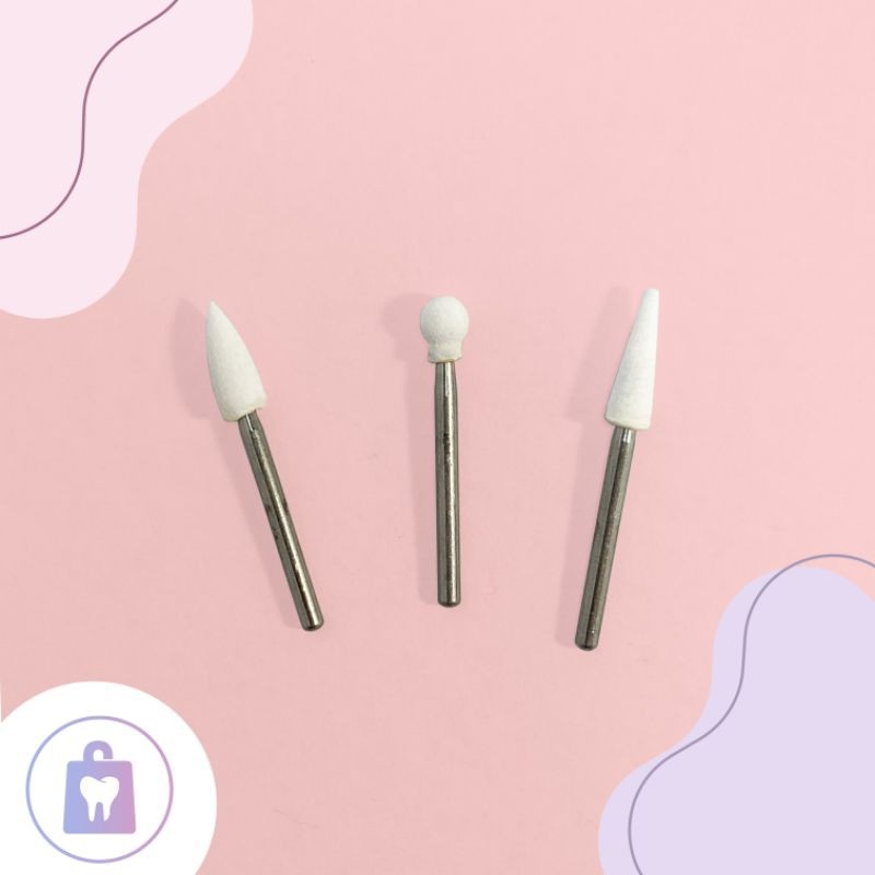 Composite trimmer dental white stone polishing finishing bur | Lazada PH