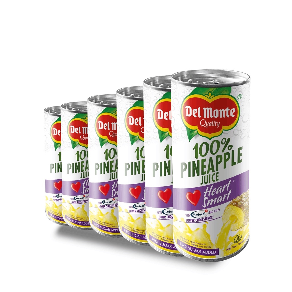 DEL MONTE 100 Pineapple Juice Drink Heart Smart with Reducol for Lower ...