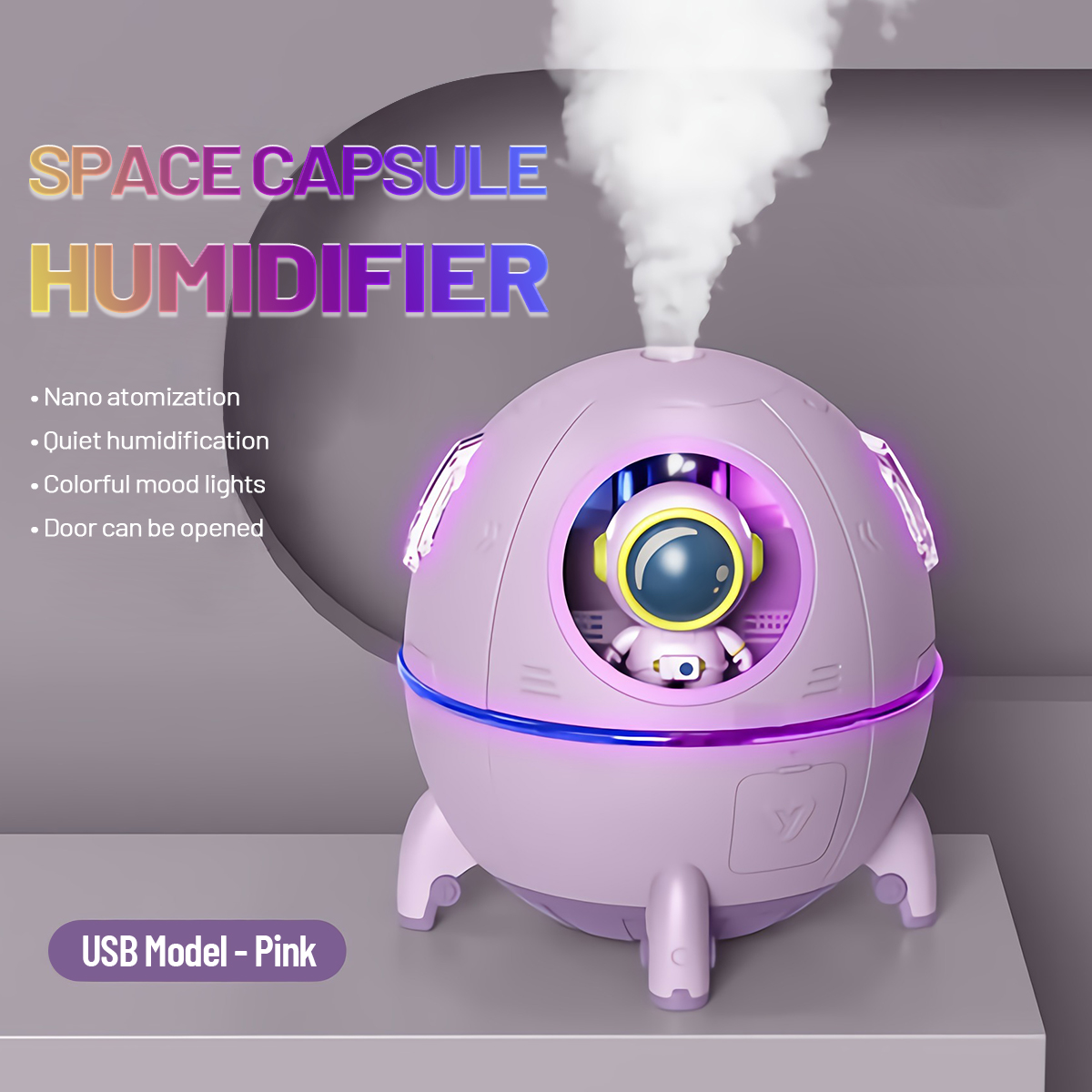 Astronaut Humidifiers for Bedroom, Cool Mist Humidifiers (220ML Water ...