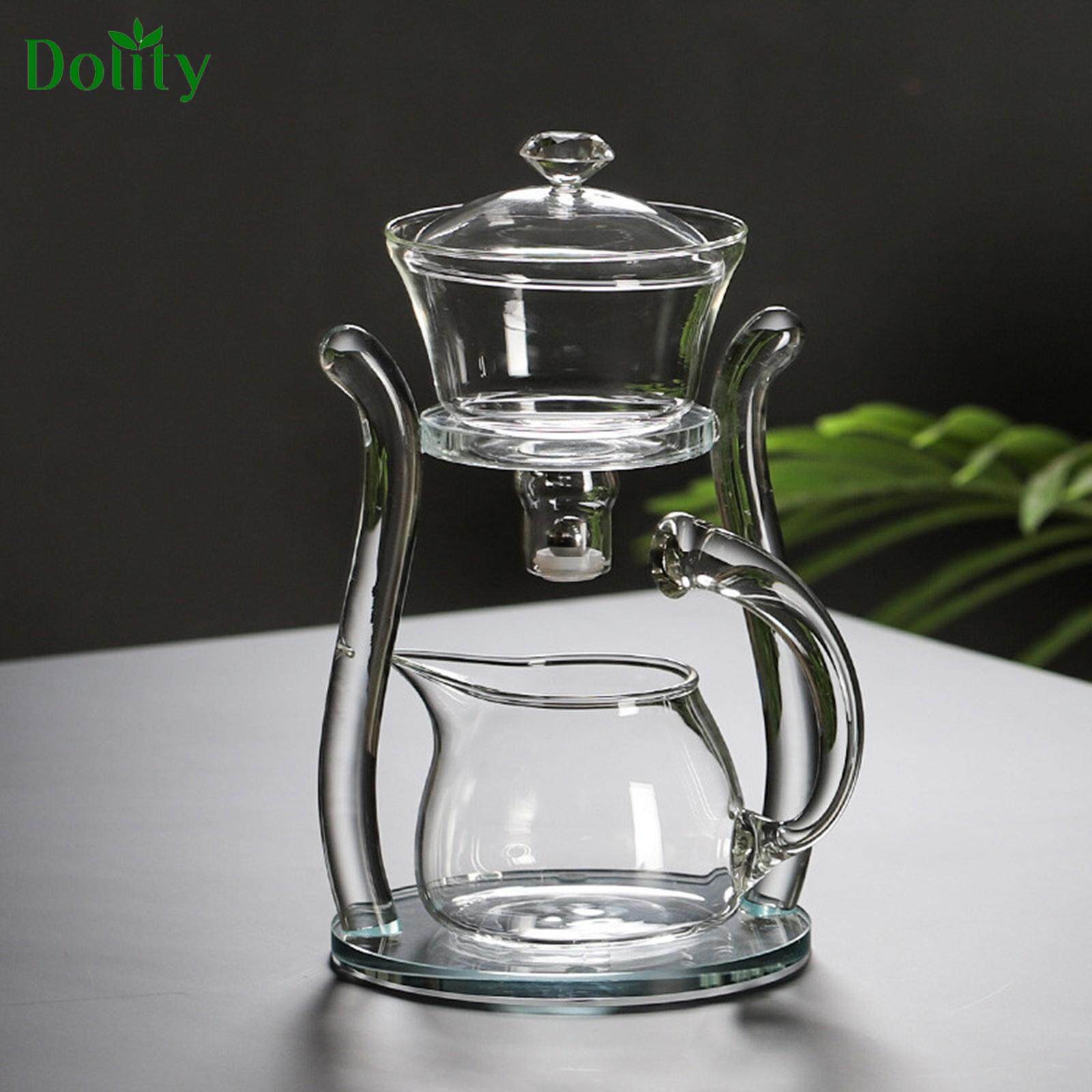 Dolity Lazy Kungfu Glass Tea Set Semi Automatic Tea Maker Lazy Teapot ...