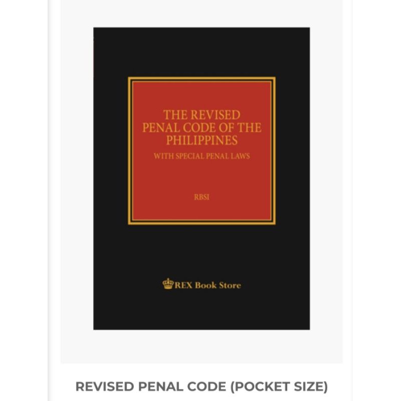 CODAL-The Revised Penal Code Of The Philippines 2018 (Rex) | Lazada PH