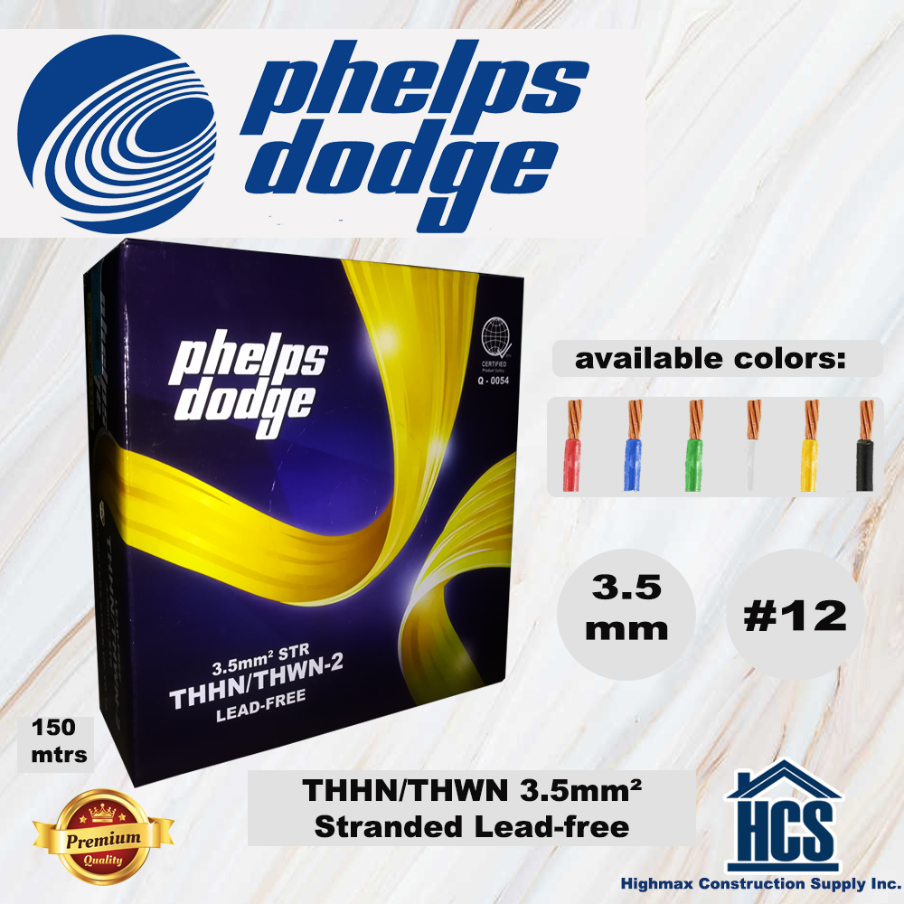 Phelps Dodge Stranded Wire THHN/THWN-2 Lead Free 3.5 mm² #12 | Lazada PH