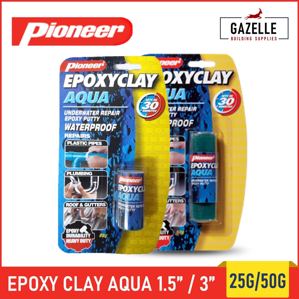 Pioneer Epoxy Clay All Purpose / Steel / Aqua - 25g / 50g | Lazada PH