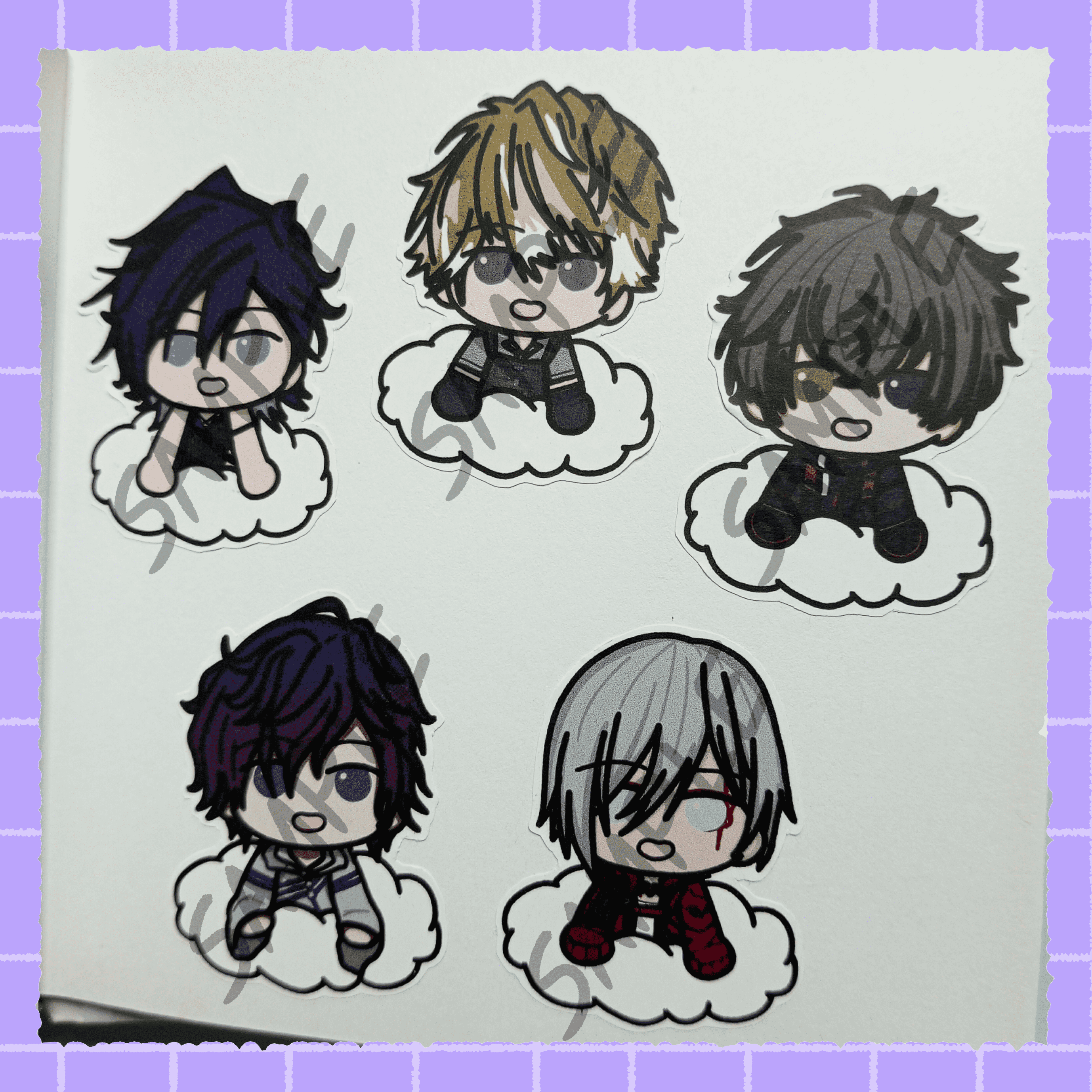 Nijisanji EN Vtuber Noctyx Waterproof Stickers [Fulgur Ovid, Uki Violeta, Yugo Asuma, Alban Knox ...