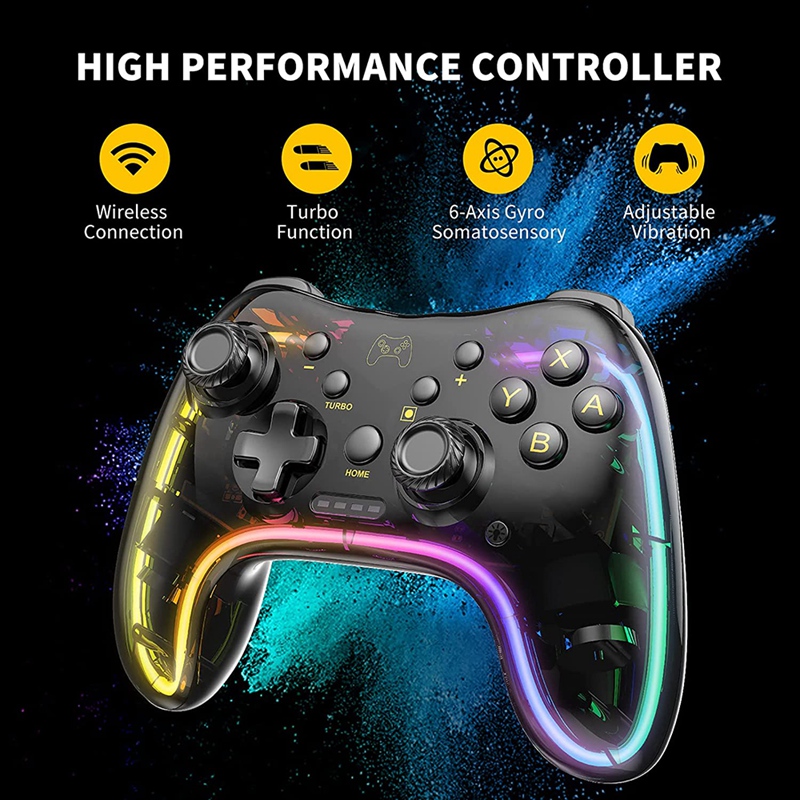 For Switch Controller,Wireless Switch Pro Controller for Nintendo Switch,Wake-Up Function and ...