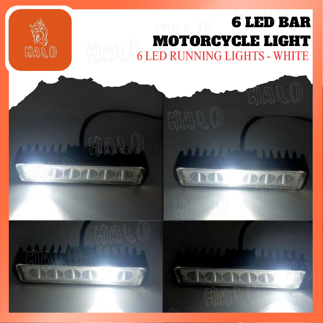 [HALO MOTOR] MOTORCYCLE 6 LED BAR HEADLIGHT | Lazada PH