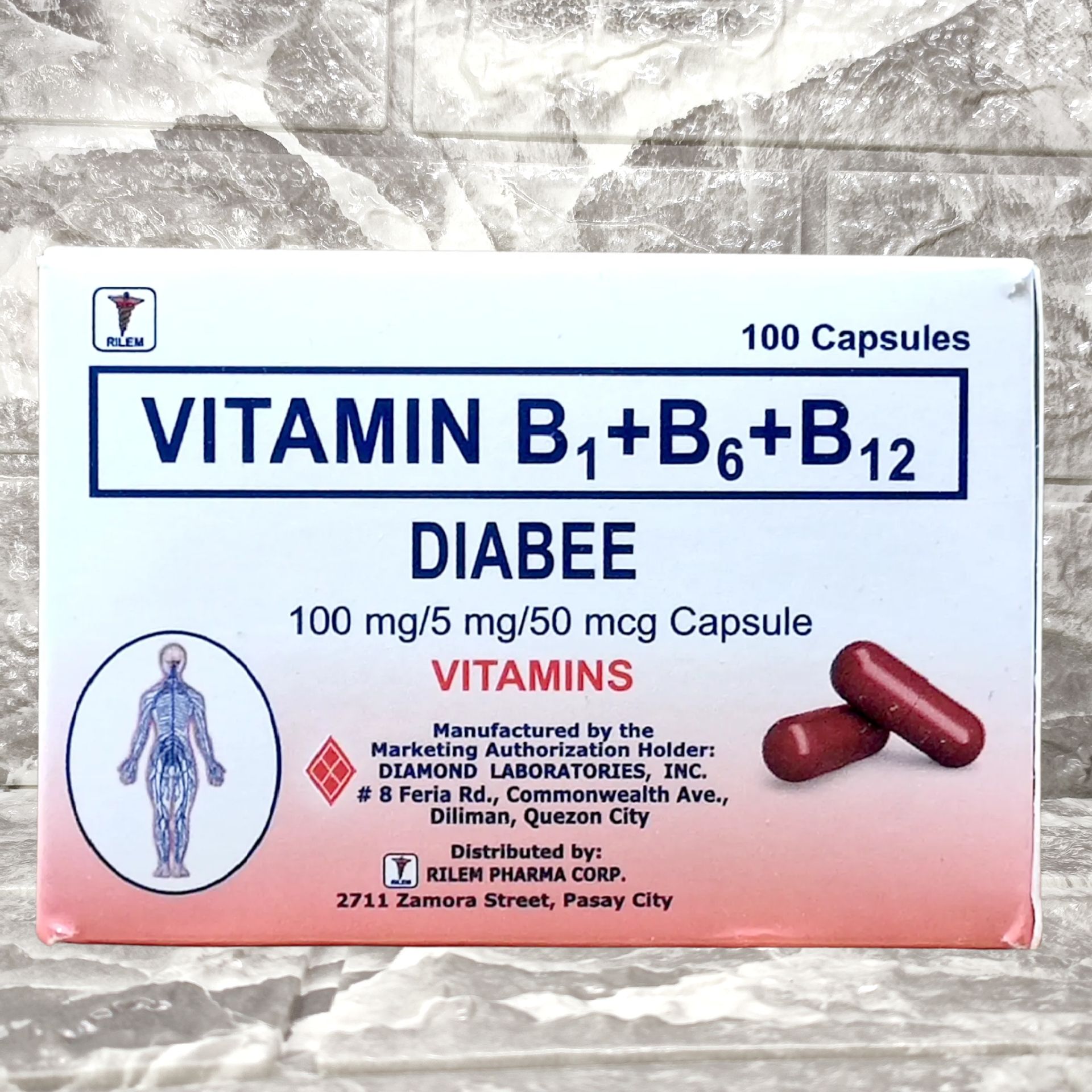 DIABEE (Vitamin B - Complex) 100 Capsules | Lazada PH