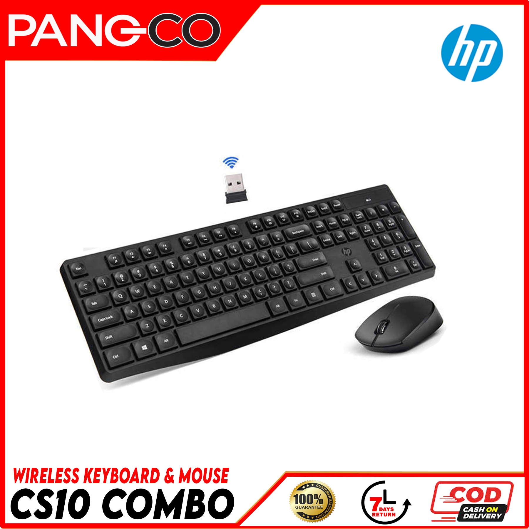 Hp Cs10 Wireless Keyboard Mouse Combo Gaming Office Mice And Keyboard Set Lazada Ph